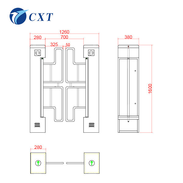 Quality Anti Climbing Turnstile Door Access Control Customized Automatic130h for sale