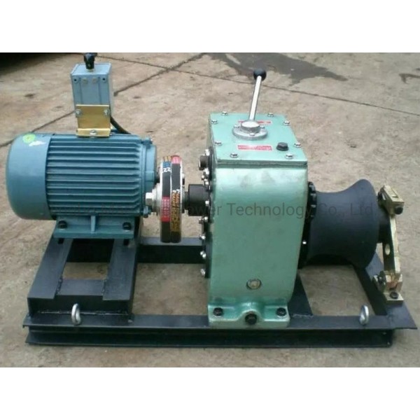Quality 3Ton Belt Drive Traction Cable Pullers Diesel Engine Gasoline Engine Power Winch for sale