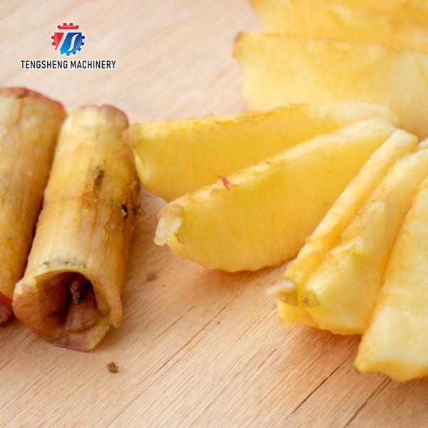 Quality 220V 0.55KW Intact Pulp Manual Rotating Rod Apple Peel And Core Machine 304 SS for sale