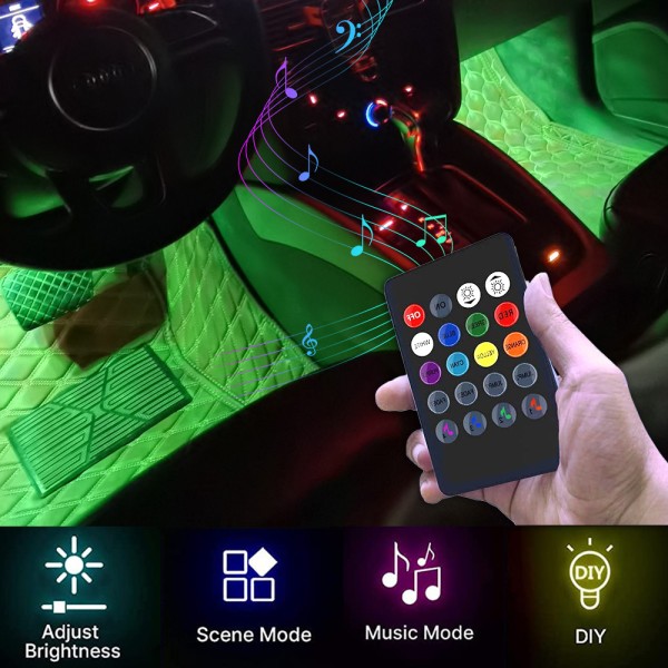 Quality Foot Star LED Car Atmosphere Light Car APP Mobile Phone Bluetooth for sale