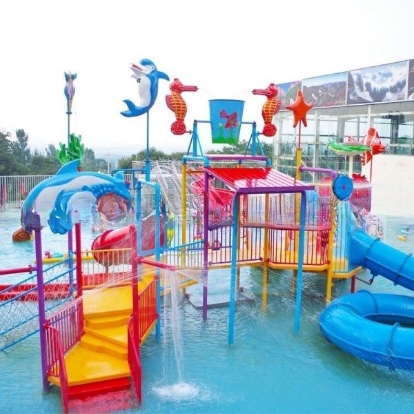 Quality Ocean Kids Splash Water Playground House 18m*16m*8m Size Family Friendly for sale