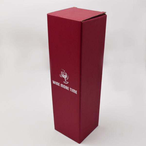Quality collapsible crash lock bottom Single bottle Wine Packaging Box for sale
