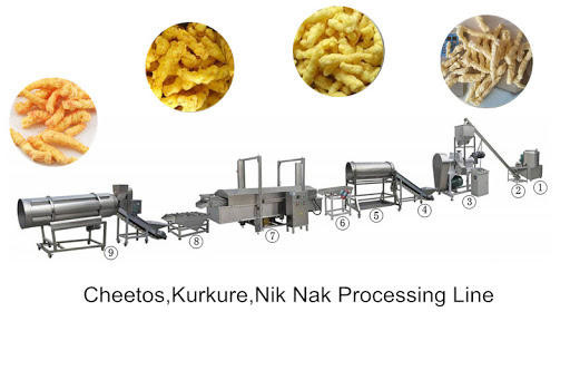 Quality 120-150kg/H Fried Snack Production Line Food Processing for sale