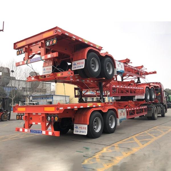 Quality 40T Max Payload Air Suspension Extendable Slider Skeleton Container Chassis Semi for sale