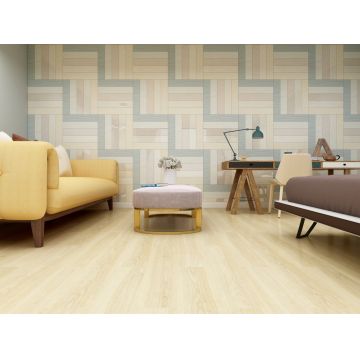 Quality GKBM Greenpy MJ-W6002 SPC Flooring 5mm Stone Polymer Composite Rice Paddy for sale