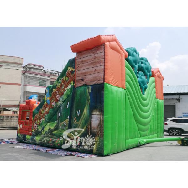 Quality Jungle Theme Kids Backyard Inflatable Amusement Park With Digital Printing For for sale