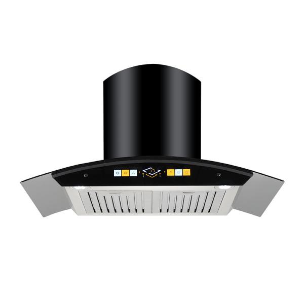 Quality 900mm Curved Glass Cooker Hood Range Motion Sensing OEM for sale