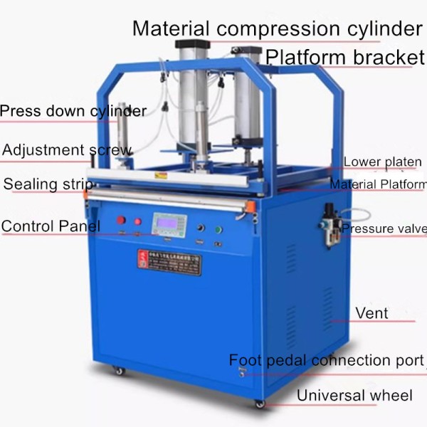 Quality YF-1000 Pneumatic Pillow Press Compress Sealer Machine for Semi-automatic for sale