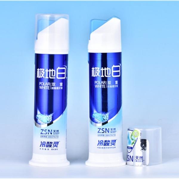 Quality Cosmetic Packaging Tube 100ml Pp Airless Pump Toothpaste Container with for sale