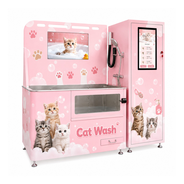 Quality Dog Wash Machine professional pet wash station offering unattended grooming service with easy operation and multiple liquid dispensers for sale