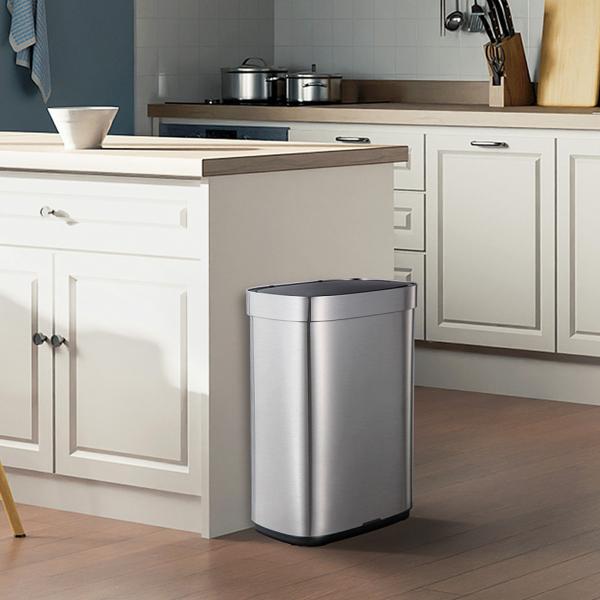 Quality Rectangle Household Smart Sensor Bin Induction Type Automatic Trash Can for sale