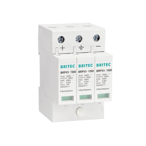 Quality BRPV2-600 600V DC Surge Protection Device Remote Signaling pv lightning arrester for sale