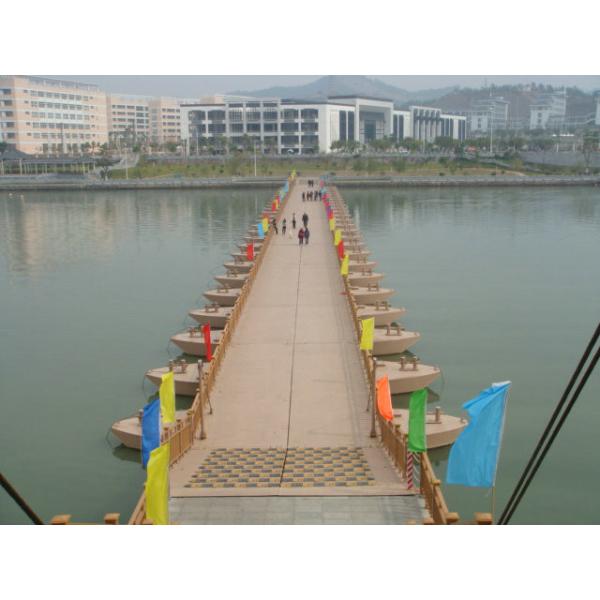 Quality Pedestrian Floating Pontoon Trestle Bridge , Military Floating Bridge for sale