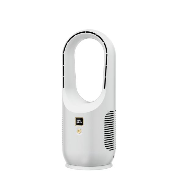 Quality Timer Function Desktop Bladeless Fan Private Mold NO Lithium Battery Rechargeabl for sale