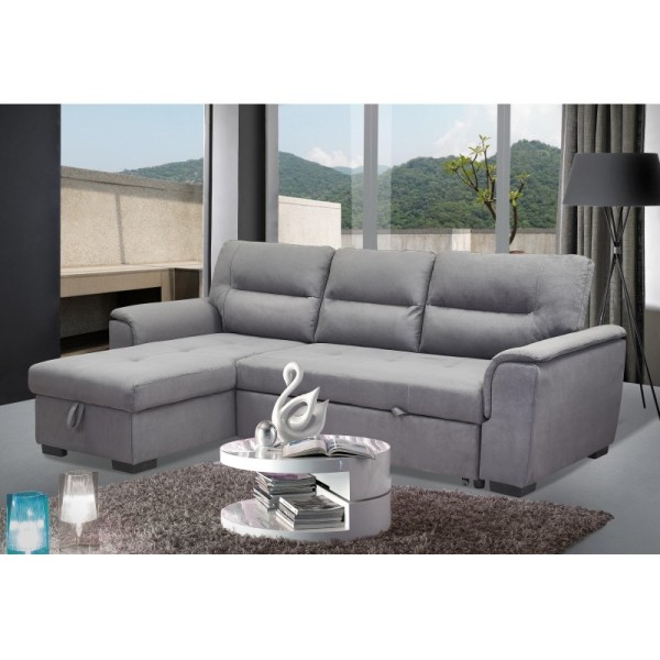 Quality Sectional Pull Out Folding Sofa Bed Multipurpose Breathable Light Gray for sale