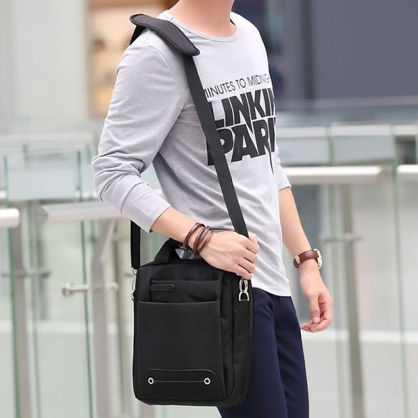 Quality A4 Document Men'S Business Briefcase Bag Scratch Resistant 27cm Length for sale