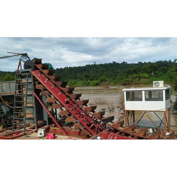 Quality 10m 100CBM/H Iron Bucket Chain Dredger For Construction Works for sale