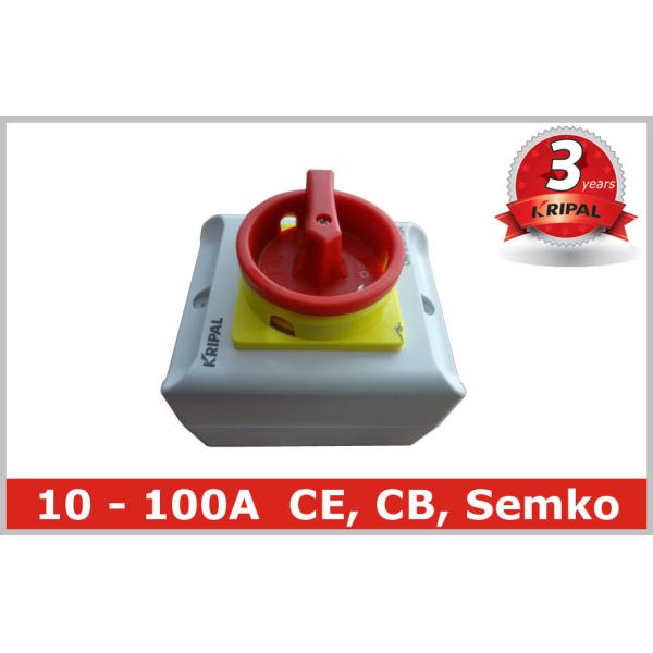 Quality Waterproof IP65 Rotary Isolator Switch / 2 Pole 3 Pole Disconnect Switch for sale