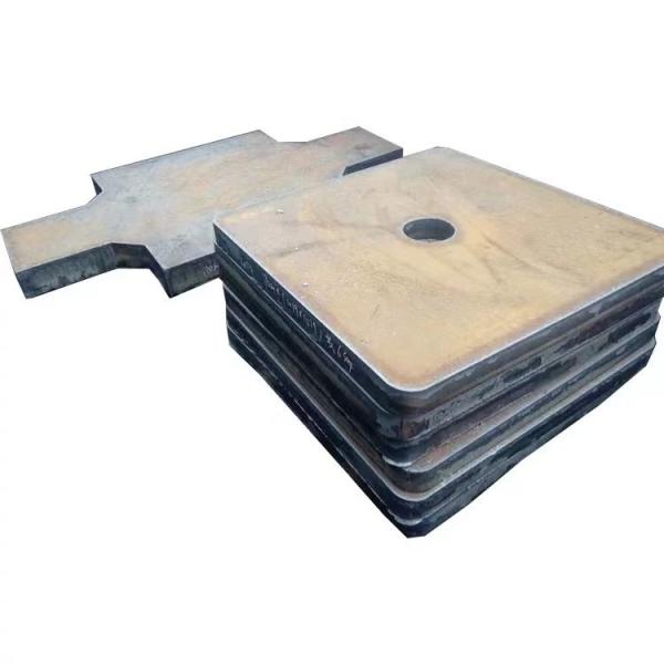 Quality Q345B Carbon Steel Custom Steel Plate Cutting CNC Flame S355J2 Flat Metal Mounting Plate for sale