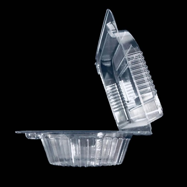 Quality Matt Lamination Printing Two Compartments Clamshell Box for Take Away Plastic for sale