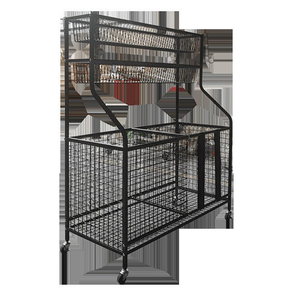 Quality 42inch Height 36inch Length Sports Equipment Organizer Rack With Baskets And Hooks for sale