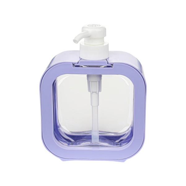 Quality 500ml PET Lotion Bottle Double Layer Press Type Bottle Purple for sale