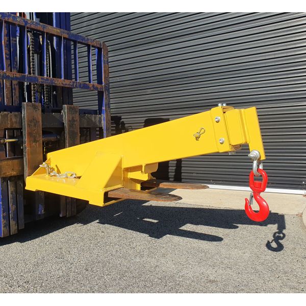 Quality 4700kg Angled Extendable Jib Forklift Attachment Metal Fabrication for sale