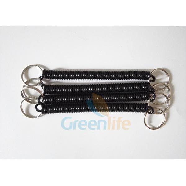 Quality Flexible TPU Retractable Coil Cord Tether With Both Ends Split Rings for sale