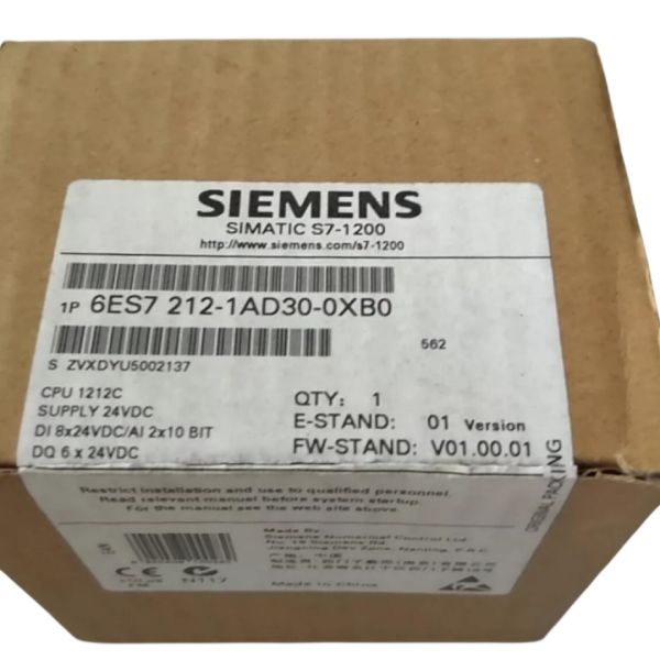 Quality SIEMENS PLC SIMATIC S7-1200 CPU 1212C DC/DC/DC 6ES7212-1AD30-0XB0 for sale