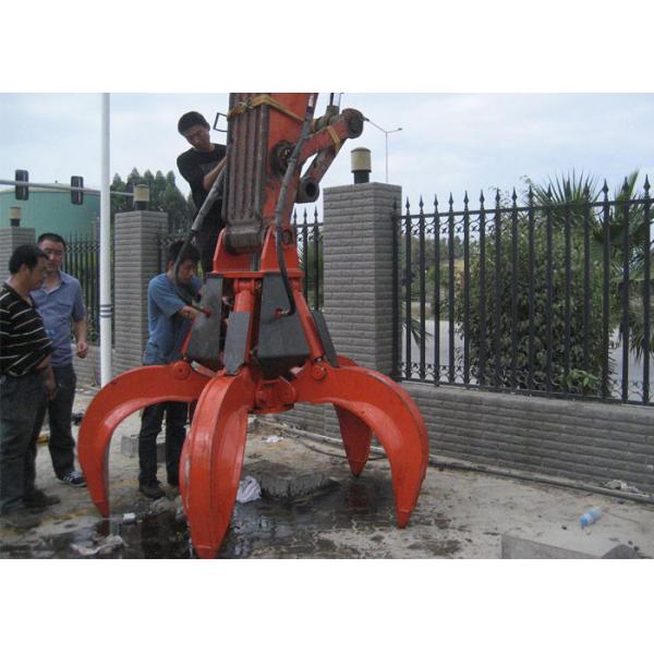Quality 5 Cylinders Excavator Grapple , Hydraulic Orange Peel Grapple for sale