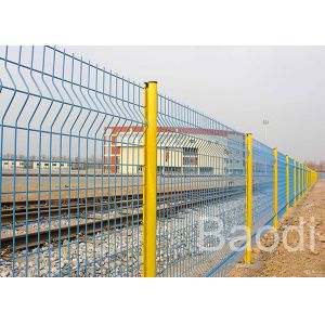 Quality Railway Vinyl Coated Wire Mesh Fence With Low Carbon Steel / Powder Spray for sale