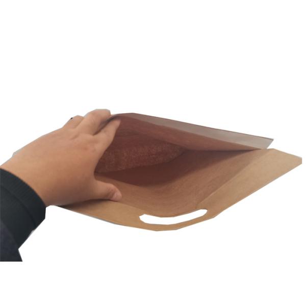 Quality Brown Kraft 12x16 Inch Recycled Paper Bags With Handles Eco Friendly for sale