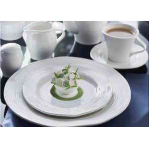 Quality KX Series 20Pcs Irregular White Porcelain Dinnerware Sets for sale