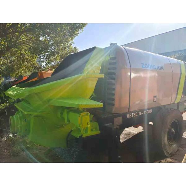 Quality Used Electric Trailer Concrete Pump Zoomlion 600L Hopper Capacity for sale