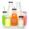china Transparent Glass Milk Containers Chili Sauce Glass Bottle 8oz 12 oz