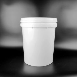 Quality 22L White Plastic Storage Bucket with Lid for sale