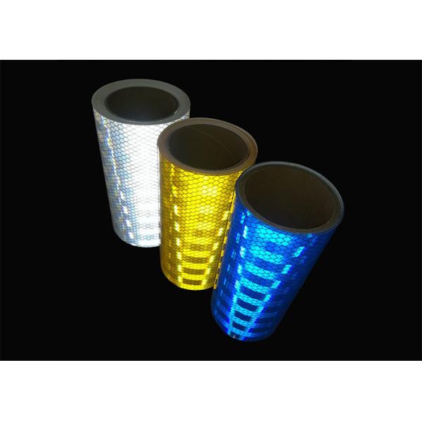 Quality Heavy Duty High Intensity Prismatic Reflective Sheeting , Fluorescent Yellow for sale