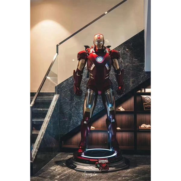 Quality Fiberglass Sculpture Iron Man Sculpture Custom Marvel Figure Super Hero Marvel MK50 for sale
