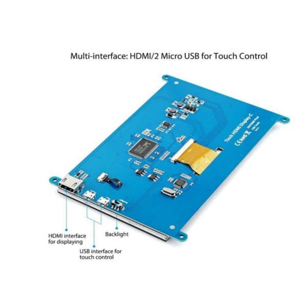 Quality Raspberry Pi4 HDMI 7-inch TFT LCD display 800×480 pixels with capacitive touch for sale