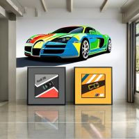 Quality Electric Alloy Car Wall Murals Perfect Decoration for Home bh6 for sale