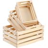 china Home Decoration Wooden Crates with Handle in Brown Gray or Custom Color