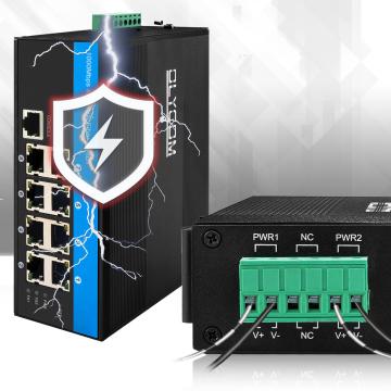 Quality 8 Port Managed PoE Switch Gigabit Ethernet 240W Active POE Rugged Case Vitesse for sale