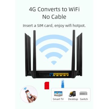 Quality AC1200 Dual Band Wifi 4g Lte Router Gigabit Wireless Internet CPE For Home VPN for sale
