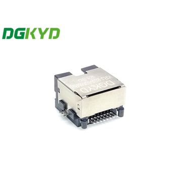 Quality LCP Rj45 Female Connector SMT 8 Pin Sinking On Board DGKYDCB801188GWA6SB1133 for sale