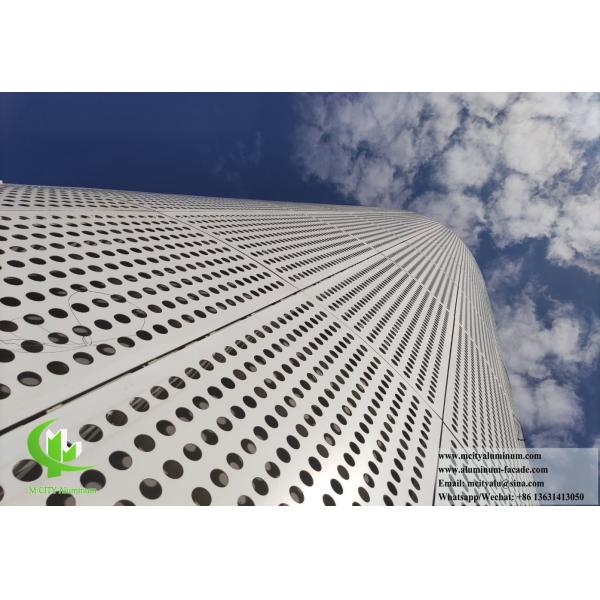 Quality External Metal Screen Powder Coated White Aluminium Perforating Sheet for sale