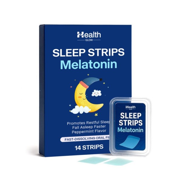 Quality Vegan Melatonin Oral Strip Sugar-Free Fast-Melt Supplement Private Label  for sale