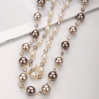 Quality Wholesale Fashion Versatile Exquisite Jewelry Long Pearl Rose Necklace for sale