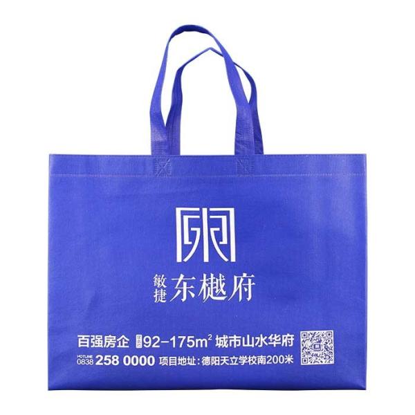 Quality Heat Transfer Non Woven Polypropylene Shopping Bags Blue Anti Pull for sale