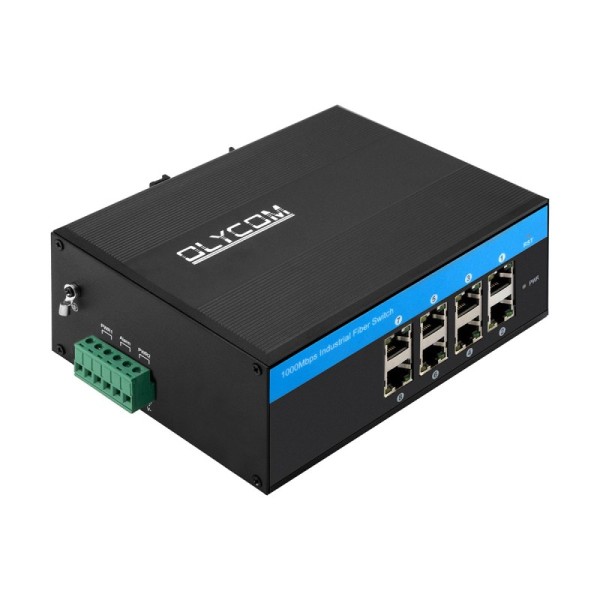 Quality 8-Port Unmanaged E-Mark Ethernet Switch Vehicle Network 12VDC 24VDC Fanless for sale