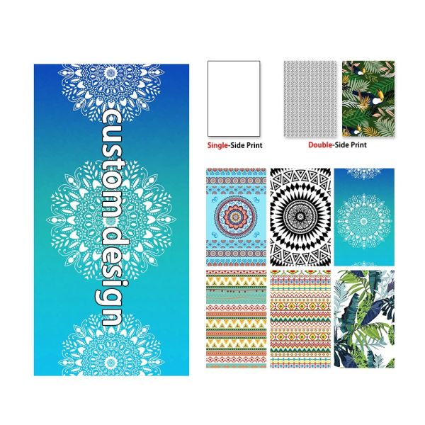 Quality RPET Waffle Microfiber Custom Embroidered Beach Towels Blankets Sample Free for sale